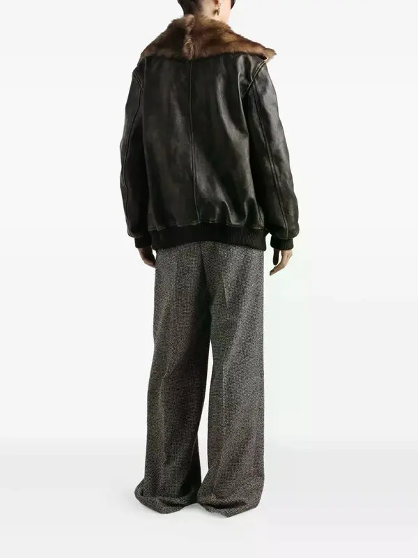 Dolce & Gabbana Houndstooth Pleated Trousers - Black