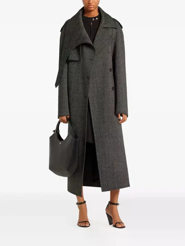 COURREGES Asymmetric-collar Long Coat