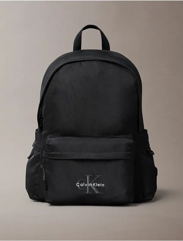 Calvin Klein Nylon Round Backpack - Black
