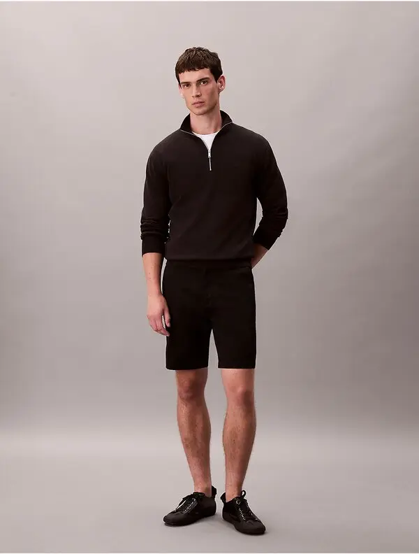 Calvin Klein Refined Stretch Tailored Shorts - Black