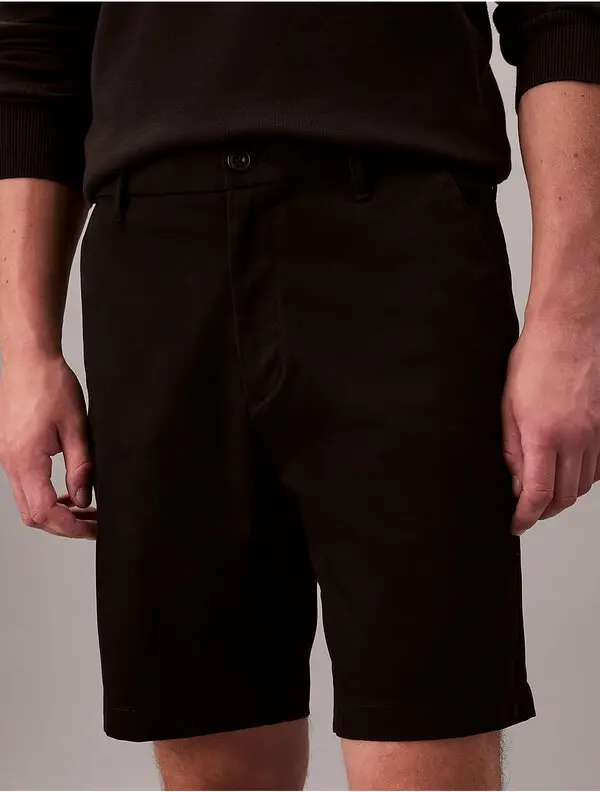 Calvin Klein Refined Stretch Tailored Shorts - Black