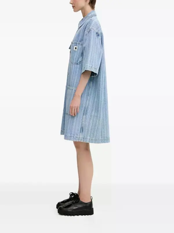 princess polly baby blue dress Blue Striped Dresses main image 0