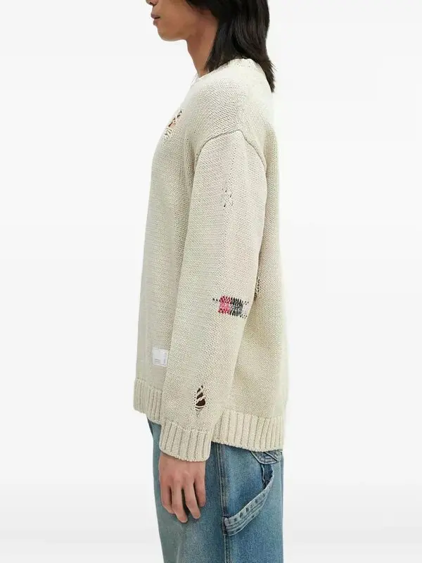 NEIGHBORHOOD Distressed Embroidered Sweater