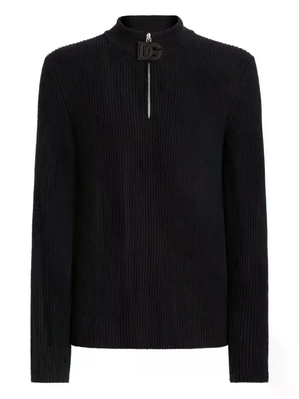 Dolce & Gabbana Logo-detail Half-zip Sweater