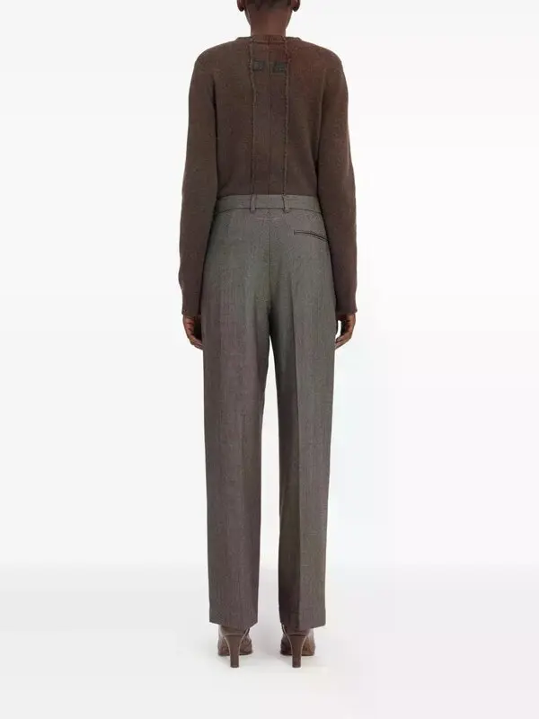 MAISON MARGIELA Pleated Herringbone Trousers