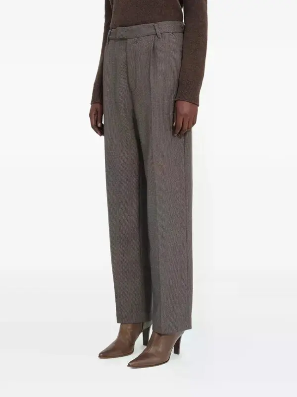 MAISON MARGIELA Pleated Herringbone Trousers