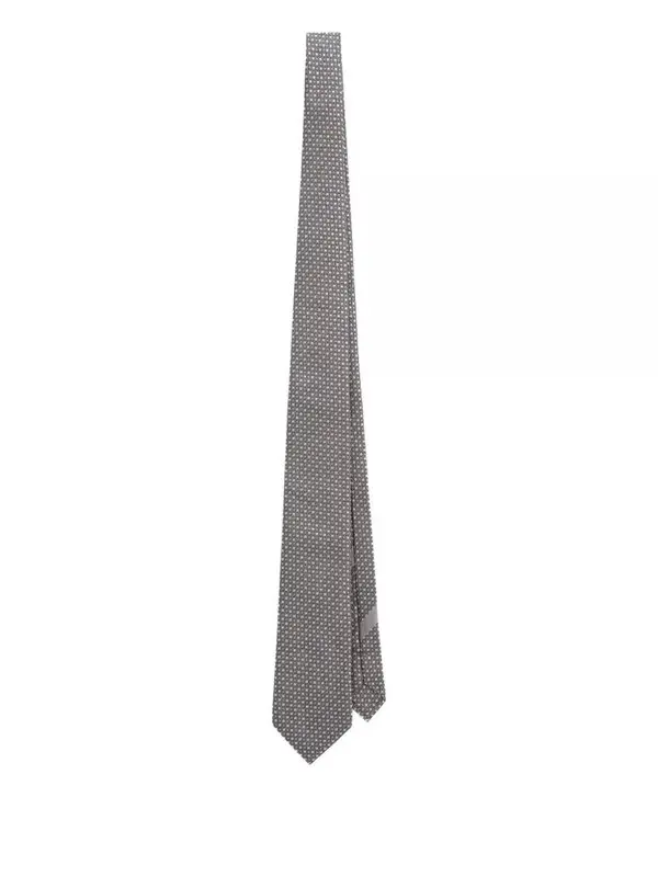 Dolce & Gabbana Patterned Jacquard Tie - Grey