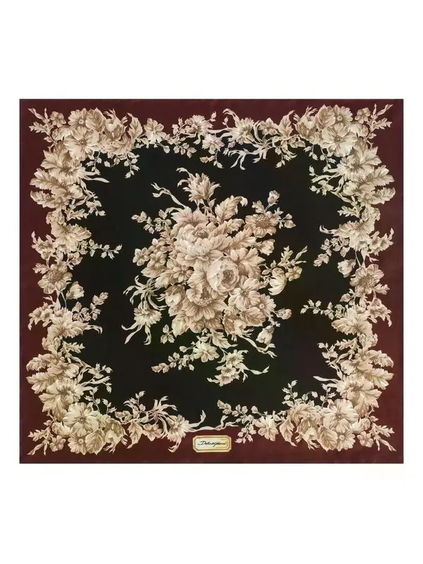 Dolce & Gabbana Floral-print Silk Scarf - Red