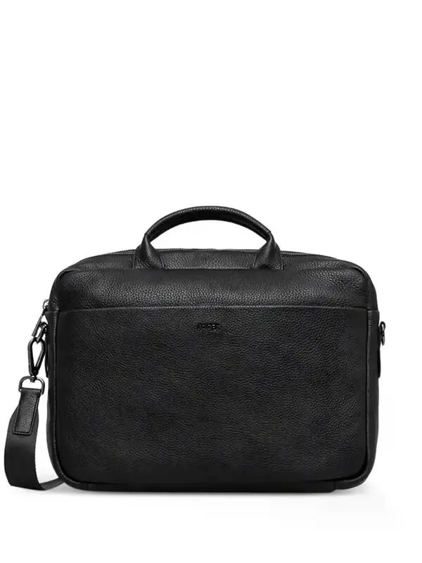 JOOP! Pebbled Leather Briefcase - Black