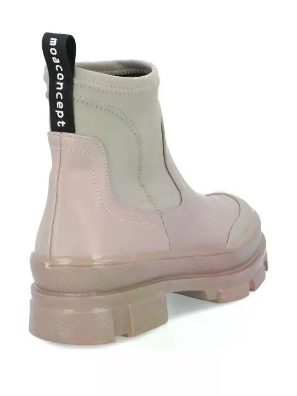 MOA CONCEPT Elastic-paneled Chunky Sole Boots