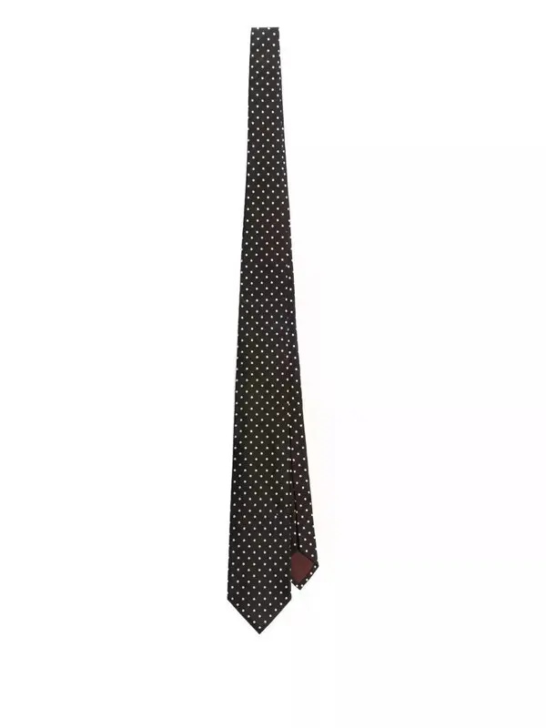 Dolce & Gabbana Polka-dot Neck Tie - Black