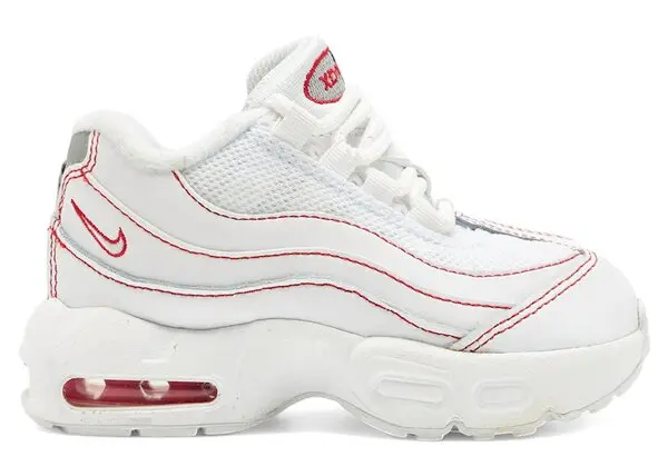Nike Air Max 95 Og Sneakers - White/university Red/wolf Grey
