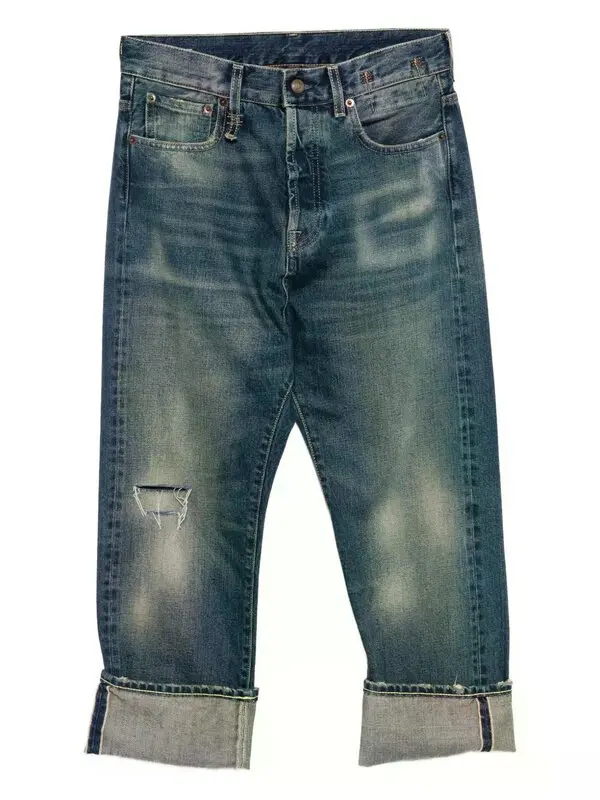 R13 Cuffed Drop Jeans