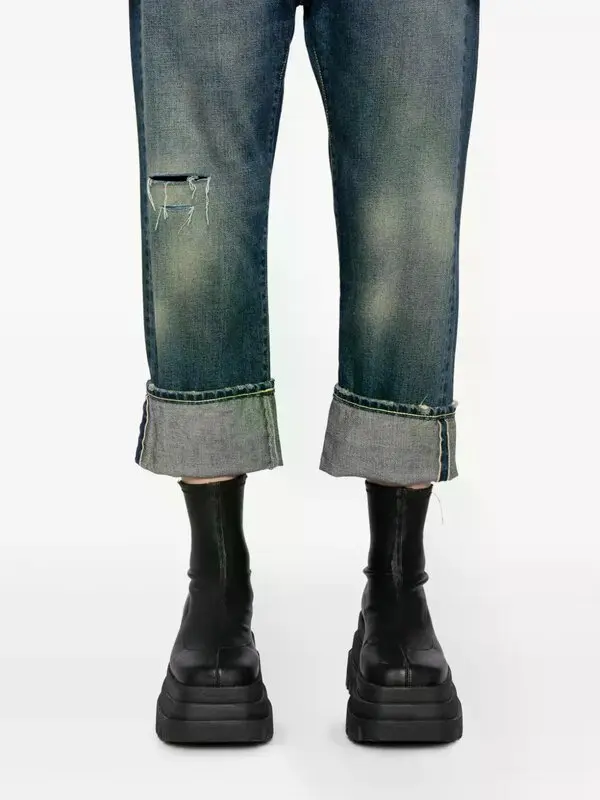 R13 Cuffed Drop Jeans