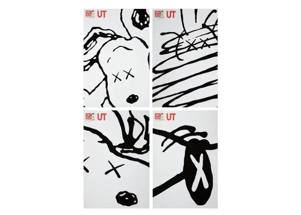 KAWS X Peanuts X Uniqlo Poster Set Of 4 - Multicolor