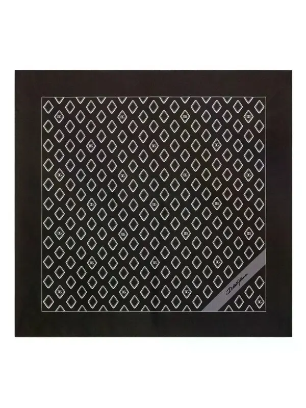 Dolce & Gabbana Geometric-pattern Scarf - Black