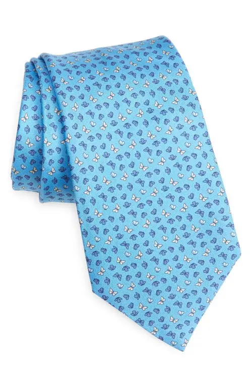 Zegna Butterfly Silk Tie - Blue