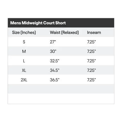 DALIX Midweight Court Shorts - Black