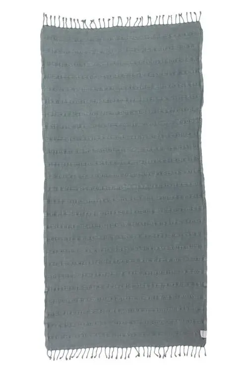 INFUSEZEN Stonewashed Organic Cotton Turkish Towel - Denim