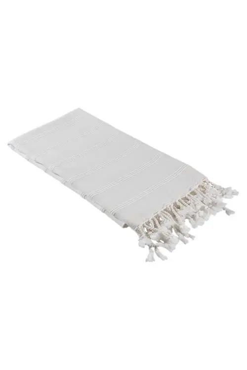 INFUSEZEN Stonewashed Organic Cotton Turkish Towel - White