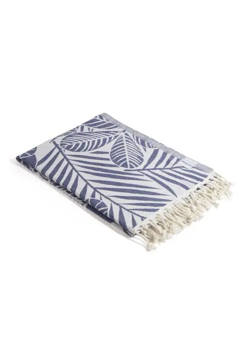 INFUSEZEN Hawaiian Flower Print Organic Cotton Reversible Turkish Towel
