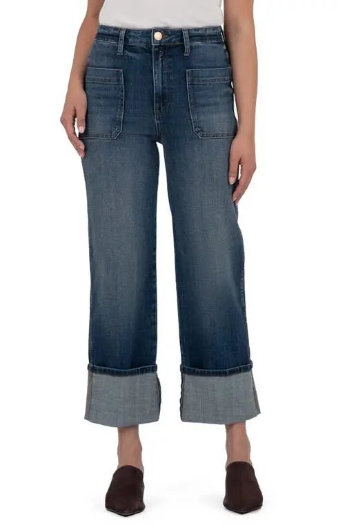 Kut From The Kloth Sienna Cuffed High-waist Jeans