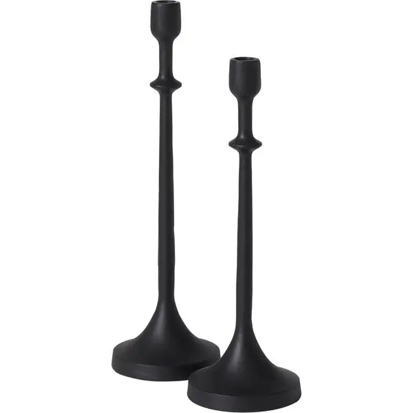 RENWIL Set Of 2 Candleholders - Black