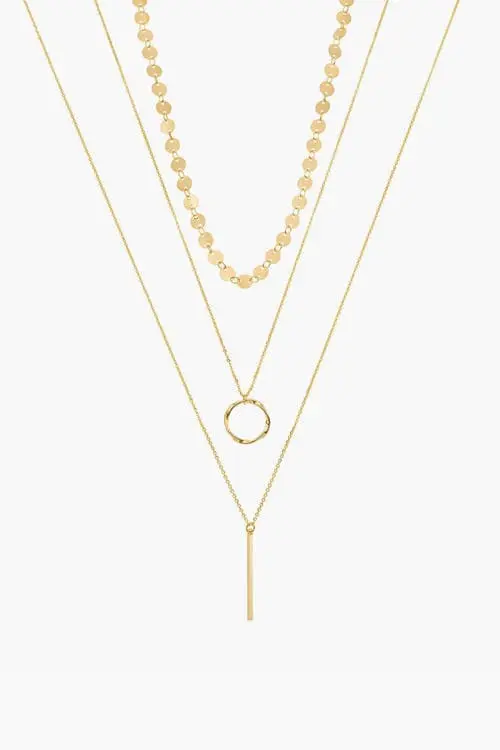 BEARFRUIT JEWELRY 14k Plated Harley Layered Statement Necklace - Gold