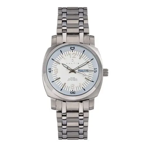 NAUTIS Stealth Bracelet Watch With Day And Date - White