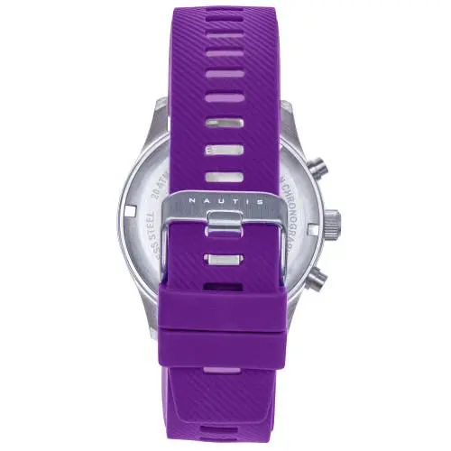 NAUTIS Meridian Chronograph Strap Watch With Date - Purple