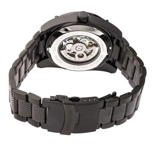 HERITOR AUTOMATIC Daniels Semi-skeleton Leather-band Watch - Grey