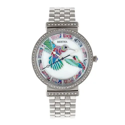 BERTHA WATCHES Mother-of-pearl Bracelet Watch - Silver
