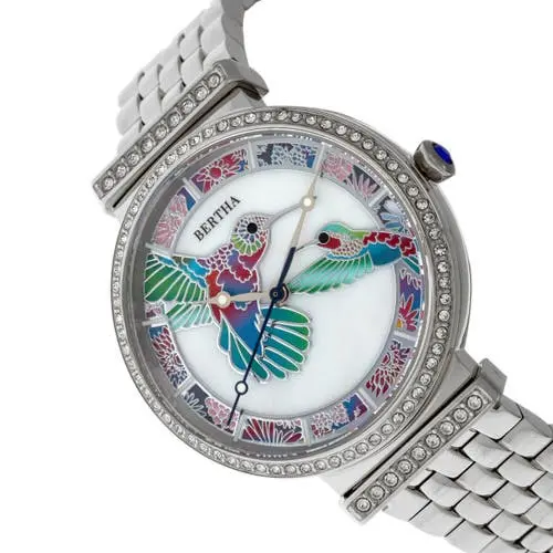 BERTHA WATCHES Mother-of-pearl Bracelet Watch - Silver