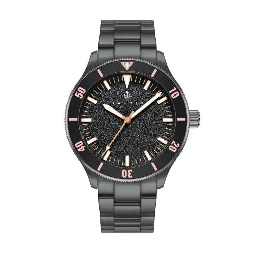 NAUTIS Deacon Bracelet Watch - Black/rose Gold