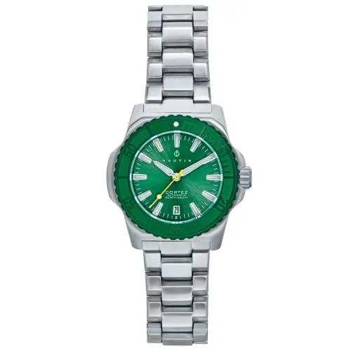 NAUTIS Cortez Automatic Bracelet Watch With Date - Green