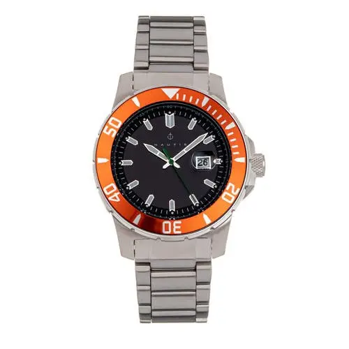 NAUTIS Admiralty Pro 200 Bracelet Watch With Date - Orange/black