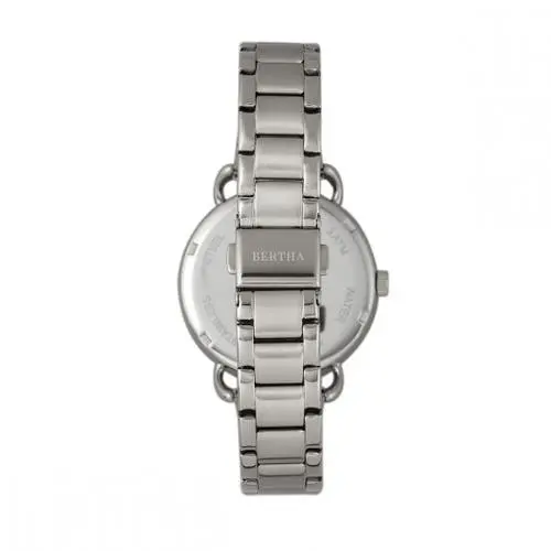 BERTHA WATCHES Gwen Stainless Steel Quartz Watch With Day/date Display - Silver