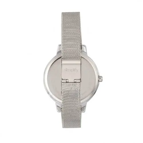SIMPLIFY Mesh Bracelet Watch - Silver