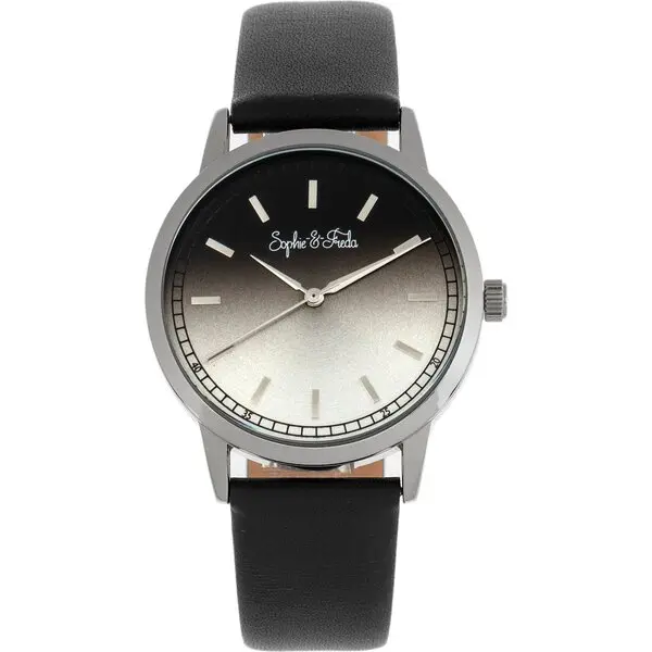 SOPHIE AND FREDA San Diego Leather-band Watch - Black