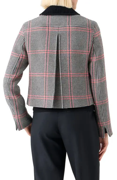 Akris Glen Plaid Virgin Wool Crop Jacket