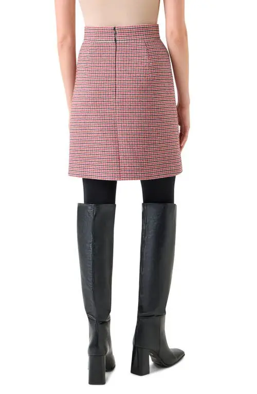 Akris Houndstooth Virgin Wool Skirt