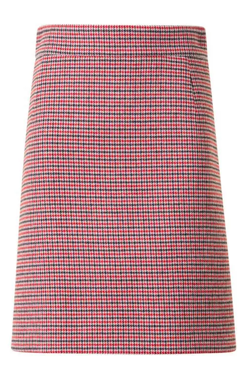Akris Houndstooth Virgin Wool Skirt