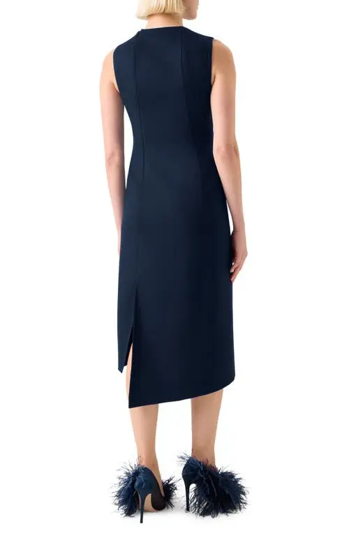 Akris Double Face Wool Flannel Sheath Dress
