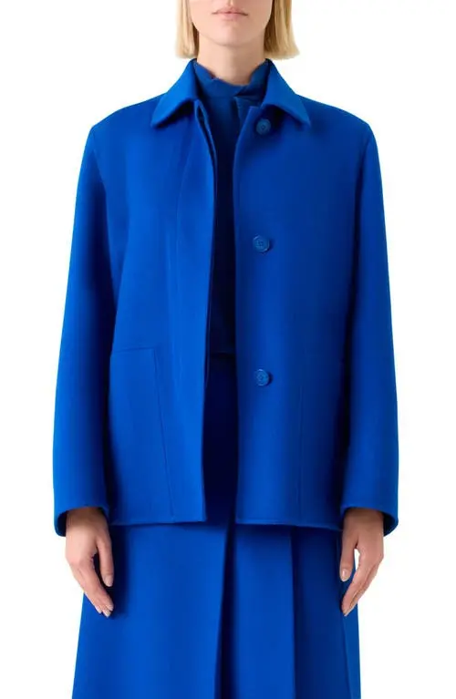 Akris Laars Double-face Cashmere Jacket - Royal Blue