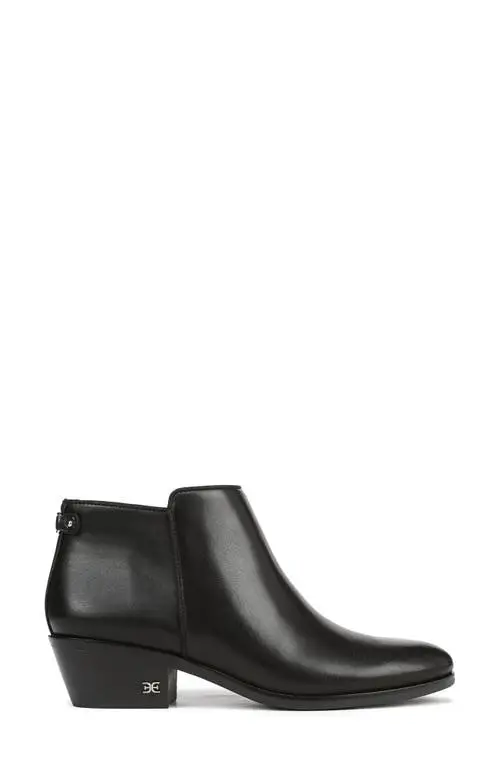 Sam Edelman Petty Leather Bootie - Black Smooth