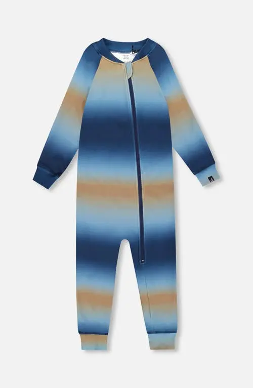 DEUX PAR DEUX Thermal Underwear Jumpsuit - Blue And Beige Gradient