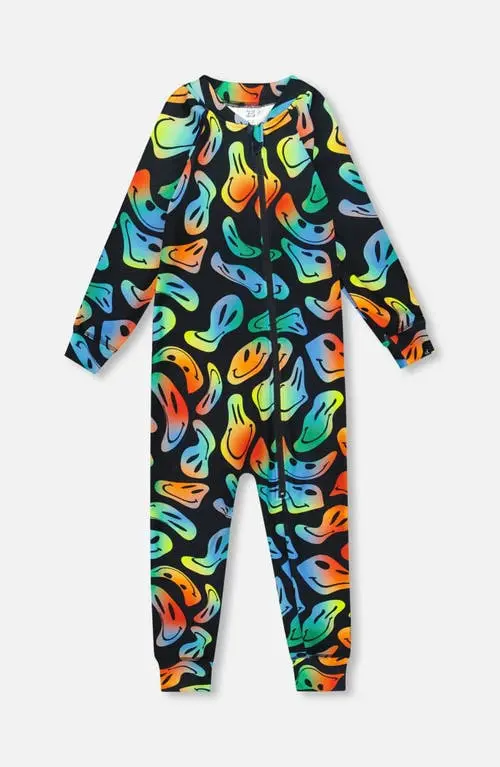 DEUX PAR DEUX Thermal Underwear Jumpsuit - Smiley Face Boy