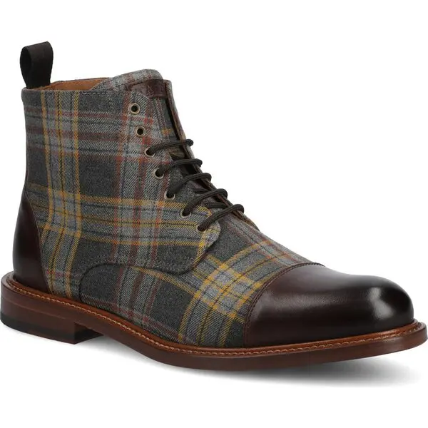 Taft Jack Genuine Leather Lace-up Boots - Light Grey