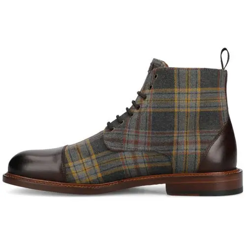 Taft Jack Genuine Leather Lace-up Boots - Light Grey