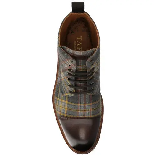 Taft Jack Genuine Leather Lace-up Boots - Light Grey